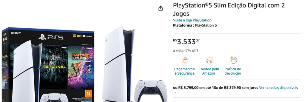 Edição do PlayStation 5 Slim Digital com 2 jogos já está sendo vendido ... Edição do PlayStation 5 Slim Digital com 2 jogos já está sendo vendido ...